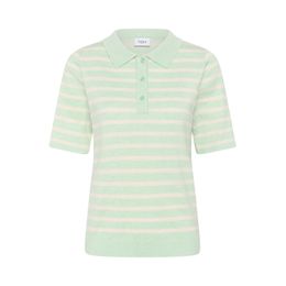 Kurzarmbluse Saint Tropez "Kurzarm-Bluse MilaSZ", Damen, Gr. XL, cameo gr&uuml;n turtledove stripe, Obermaterial: 70% Viskose LENZING ECOVERO CV LenzEcov. 30% Polyester PES., Blusen