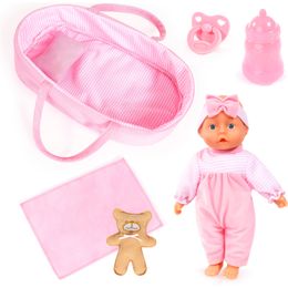 Babypuppe BAYER "Cozy 28cm", rosa, Puppen, Baby, mit Zubeh&ouml;r