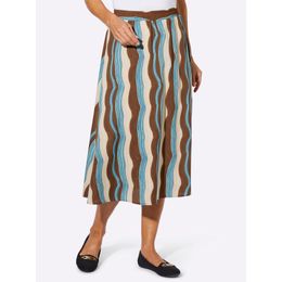 Webrock Classic Basics, Damen, Gr. 48, bunt (schoko, topas, bedruckt), 100% Polyester, gemustert, mehrfarbig, wadenlang, R&ouml;cke
