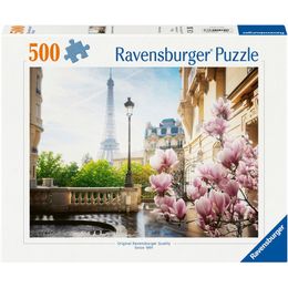 Puzzle Ravensburger "Fr&uuml;hling in Paris", bunt, Puzzles, KinderB:49cm H:36cm, Pappe, Made in Germany, B:49cm H:36cm