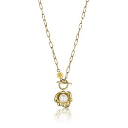 Collier AMELIA PARKER "AN014G", gold, Halsketten, Damen, 45+6cm, Edelstahl, L: 45 6, Collier