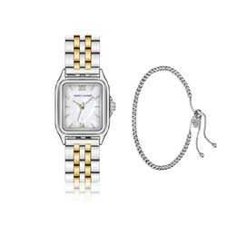 Quarzuhr MARC LAUDER "SMF8-1", gold, silber, Armbanduhren, Damen, Quarzuhr