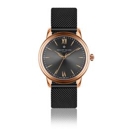 Quarzuhr PHILIPP BLANC "PA9-B040B", schwarz, Armbanduhren, Herren, Quarzuhr