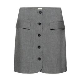 Midirock Kaffe "Rock KAellie", Damen, Gr. 44, grau (grau melange, chalk stripe), Obermaterial: 96% Polyester PES. 4% Elasthan EL., R&ouml;cke