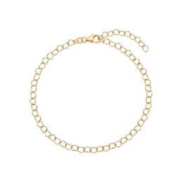 Fu&szlig;kette Jobo "Fu&szlig;kettchen Herz Herzchen", gold (gelbgold 333), Fu&szlig;ketten, Damen, Gelbgold 333, 8 Karat 333 Gold