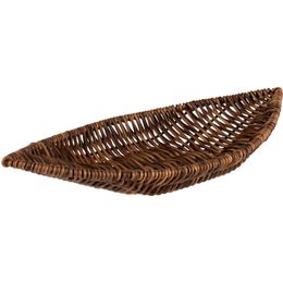 Brotkorb APS "Korb in Schiffchenform &bdquo;COVE&ldquo;, 30 x 15 cm, H&ouml;he 5 cm", braun, B:15cm H:5cm L:30cm &Oslash;:15cm, Polyprophylen (PP), Lebensmittelaufbewahrungsbeh&auml;lter, Brotkorb