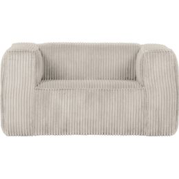 Loungesessel Woood "Bean mit Split-Rippenbezug und Armlehnen B 146 x T 98 x H 74 cm", natur, B:146cm H:74cm T:98cm, Sessel, Hohe Verschlei&szlig;festigkeit, Teflon-Impr&auml;gnierung, Tragkraft 100 kg