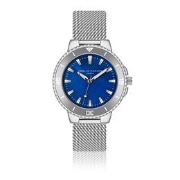 Quarzuhr AMELIA PARKER "AH3-B018S", silber, Armbanduhren, Damen, Quarzuhr