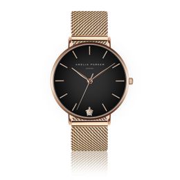 Quarzuhr AMELIA PARKER "AA3-B028R", rosa (rose gold), Armbanduhren, Damen, Quarzuhr