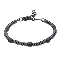 Armband PHILIPP BLANC "PBA34BB", schwarz, Armb&auml;nder, Herren, 17.5cm/22cm, Edelstahl, Armband