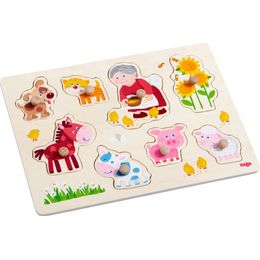 Steckpuzzle Haba "Oma Lenis Tiere", bunt, Puzzles, Kinder, Holz, Motiv