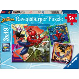 Puzzle Ravensburger "Marvel Spider-Man", bunt, Puzzles, KinderB:21cm H:21cm, Pappe, Made in Europe, B:21cm H:21cm
