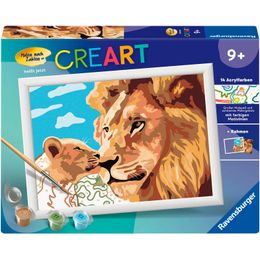 Malen nach Zahlen Ravensburger "CreArt, L&ouml;we mit Baby", bunt, Malvorlagen, KinderB:24cm H:18cm, Made in Europe, B:24cm H:18cm