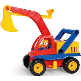 Spielzeug-Bagger LENA "Aktive", bunt, Spielzeugfahrzeuge, KinderB:14cm H:19cm T:35cm, Kunststoff, mit beweglichem Baggerarm und verstellbarem Fahrgestell, B:14cm H:19cm T:35cm