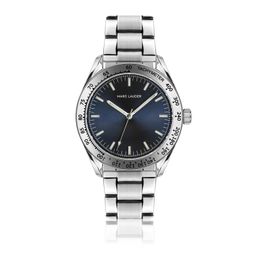 Quarzuhr MARC LAUDER "MD7-B090S", silber, Armbanduhren, Herren, Quarzuhr