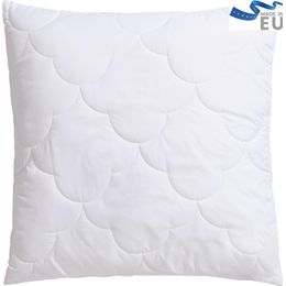 Microfaserkissen OTTO HOME "Mondschein, Kopfkissen 1-tlg. oder 2-tlg. 40x80 oder 80x80 cm", wei&szlig;, B:80cm L:80cm, Bezug: 100% Polyester. F&uuml;llung: 100% Polyester, Kopfkissen, Kissen, allergiker geeignet (f&uuml;r Hausstauballergiker)