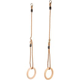 Schaukelsitz Small Foot "Turnringe", beige (natur), Schaukelsitze, Kinder, bis 100 kg, Massivholz, f&uuml;r Schaukel- und Kletterger&uuml;st