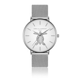 Quarzuhr AMELIA PARKER "AE1-B018S", silber, Armbanduhren, Damen, Quarzuhr
