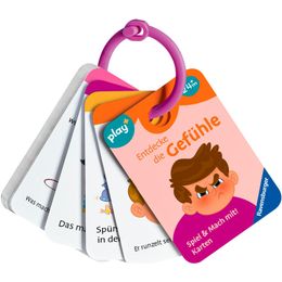 Spiel Ravensburger "Play+ Spiel & Mach mit Karten: Entdecke die Gef&uuml;hle", bunt, Spiele, Kinder