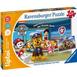 Puzzle Ravensburger "tiptoi Puzzle f&uuml;r kleine Entdecker: PAW Patrol", bunt, Puzzles, Kinder, Pappe, (2 x 24 Teile) Made in Europe