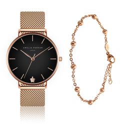 Quarzuhr AMELIA PARKER "SAA3-2", rose gold, Armbanduhren, Damen, Quarzuhr