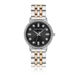 Quarzuhr MARC LAUDER "MB2-B308S", rose gold, silber, Armbanduhren, Damen, Quarzuhr