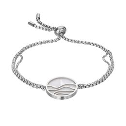 Armband AMELIA PARKER "AB015S", silber, Armb&auml;nder, Damen, 22,5cm adjustable, Edelstahl, Armband