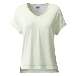 Funktionsshirt LPO "Rabea Funktionsshirt", Damen, Gr. 40/42 (M), gr&uuml;n (sunny lime), Jersey, 90% Polyester. 10% Elasthan, regular fit h&uuml;ftbedeckend, Rundhals, geschnittene Kante, Shirts Funktionsshirt