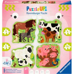 Puzzle Ravensburger "PuzzleUP, Bauernhoftiere", bunt, Puzzles, KinderB:19cm H:19cm, Pappe, Made in Europe, B:19cm H:19cm