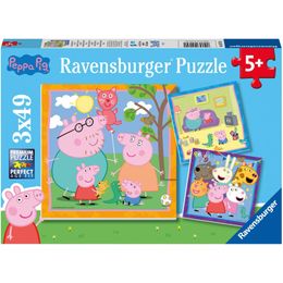 Puzzle Ravensburger "Peppas Familie und Freunde", bunt, Puzzles, KinderB:21cm H:21cm, Pappe, Motiv, Made in Europe, B:21cm H:21cm