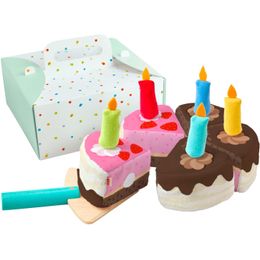 Spiellebensmittel Haba "Creative Play - Geburtstagstorte", bunt, Kaufladensortimente, Kinder, Holz, Papier, Polyester