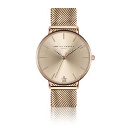 Quarzuhr AMELIA PARKER "AA2-B028R", rose gold, Armbanduhren, Damen, Quarzuhr