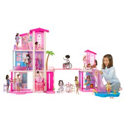 Puppenhaus Barbie "Barbie Traumvilla (2026)", rosa, Puppenh&auml;user, KinderB:182cm H:110cm T:58cm, Kunststoff, mit Licht, Sound, 2 Pools, 2 Rutschen, 2 H&auml;user, Aufzug, 3 Etagen, B:182cm H:110cm T:58cm