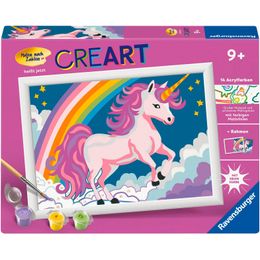 Malen nach Zahlen Ravensburger "CreArt, Pinkes Einhorn", bunt, Malvorlagen, KinderB:24cm H:18cm, Made in Europe, B:24cm H:18cm