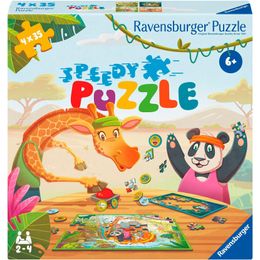 Puzzle Ravensburger "Speedy Puzzle", bunt, Puzzles, KinderB:22,5cm H:16,4cm, Pappe, Made in Europe, B:22,5cm H:16,4cm