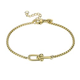 Armband MARC LAUDER "MBA17GG", gold, Armb&auml;nder, Damen, 16cm/19.5cm, Edelstahl, Armband