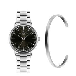 Quarzuhr PHILIPP BLANC "SPA2-1", silber, Armbanduhren, Herren, Quarzuhr