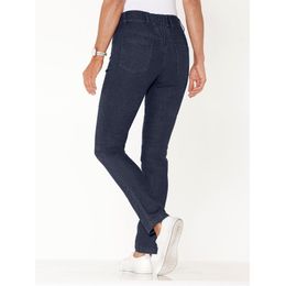 Bequeme Jeans Classic Basics, Damen, Gr. 28, Kurzgr&ouml;&szlig;en, dunkelblau, 81% Baumwolle, 17% Polyester, 2% Elasthan, unifarben, lang, Jeans