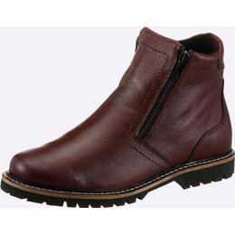 Stiefelette Heine, Damen, Gr. 35, bordeaux, Glattleder, Leder, Rindsleder, Schuhe Stiefelette