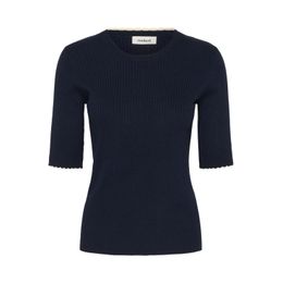 Strickpullover Soaked in Luxury "Strickpullover SLLysandra", Damen, Gr. L, blau (salute), Obermaterial: 83% Viskose LENZING ECOVERO CV LenzEcov. 17% Polyamid PA., Pullover Strickpullover