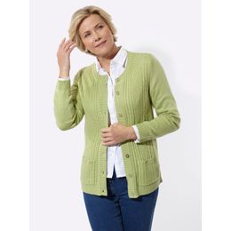 Strickjacke Classic Basics, Damen, Gr. 54, lindgr&uuml;n, 100% Polyacryl, unifarben, Strickjacken Strickjacke