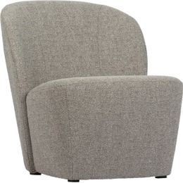 Loungesessel Woood "Lofty mit Boucl&eacute;-Bezug und Hartholzrahmen B 68 x T 72 x H 75 cm", natur, B:68cm H:75cm T:72cm, Sessel, Hohe Verschlei&szlig;festigkeit, Sitzh&ouml;he 42 cm, separates R&uuml;ckenkissen