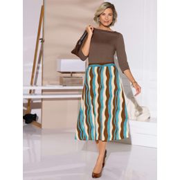 3/4-Arm-Shirt Classic Basics "3/4-Arm-Shirt", Damen, Gr. 38, schoko, 100% Baumwolle, unifarben, U-Boot-Ausschnitt, Shirts 3/4-Arm-Shirt
