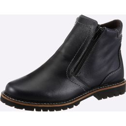 Stiefelette Heine, Damen, Gr. 35, marine, Glattleder, Leder, Rindsleder, Schuhe Stiefelette