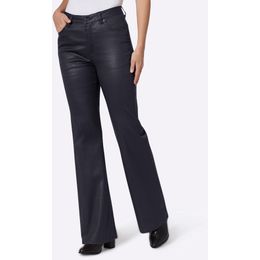 Bequeme Jeans Heine, Damen, Gr. 34, Normalgr&ouml;&szlig;en, marine, 63% Baumwolle, 35% Lyocell, 2% Elasthan, unifarben, lang, Jeans