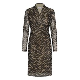 Jerseykleid Saint Tropez "Jerseykleid MiggaSZ", Damen, Gr. L, N-Gr, schwarz shifted strokes, Obermaterial: 95% Polyester PES. 5% Elasthan EL., Kleider Jerseykleid