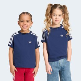 T-Shirt adidas originals "3 STRIPES TEE", M&auml;dchen, Gr. 110, night indigo, Obermaterial: 100% Baumwolle, Rundhals, Shirts T-Shirt