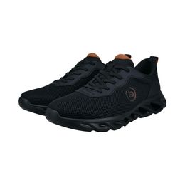 Sneaker Bugatti, Herren, Gr. 40, schwarz, Lederimitat, Textil, Schuhe Sneaker, Schn&uuml;rschuh, Halbschuh, Freizeitsneaker mit Profilsohle