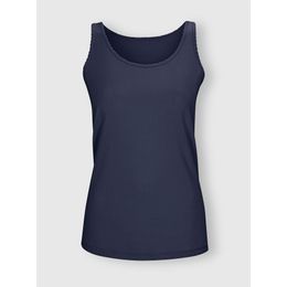 w&auml;schepur Achselhemd W&Auml;SCHEPUR, Damen, Gr. 42, 3 Stk., Normalgr&ouml;&szlig;en, marine, jeansblau, mint, 100% Baumwolle, Rundhals, Unterhemden