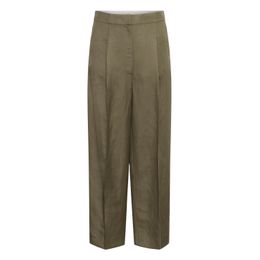 Marlene-Hose Soaked in Luxury "Pants Suiting SLRagna", Damen, Gr. M, N-Gr, gr&uuml;n (dusky gr&uuml;n), Obermaterial: 55% Leinen LI. 45% Baumwolle CO., Hosen